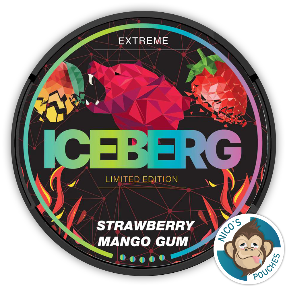 Iceberg Strawberry mango Gum 150mg – Nico's Pouches
